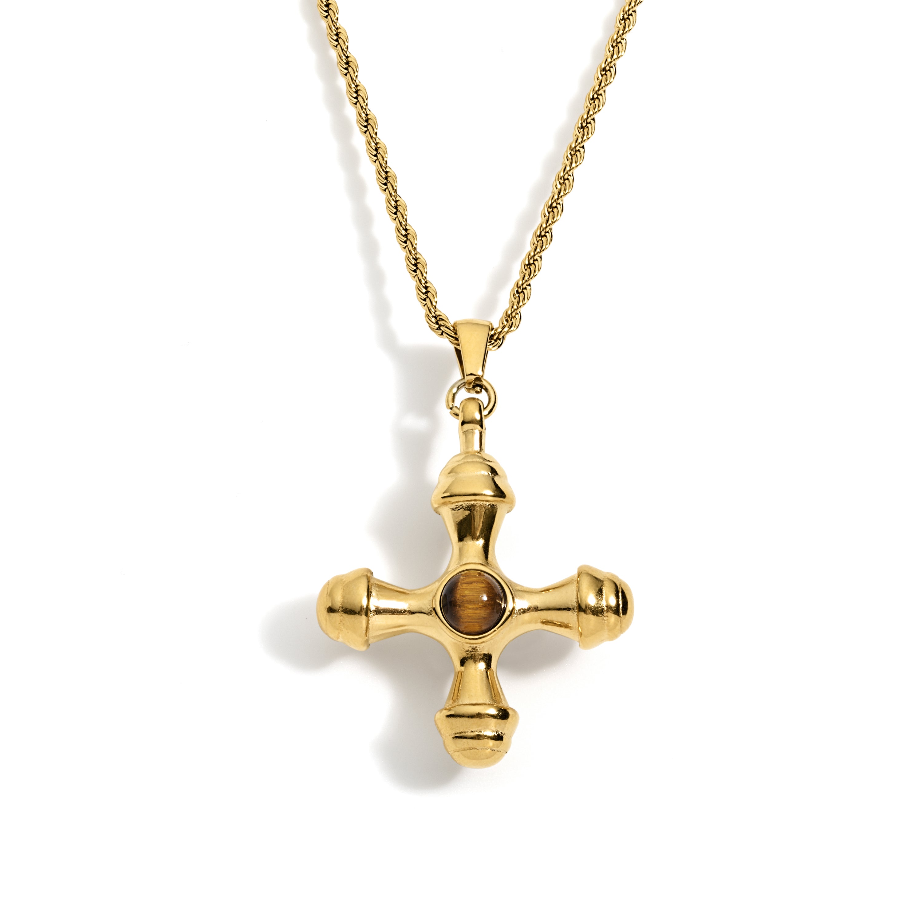 Adalena Cross Pendant Chain Necklace – Olivia Le